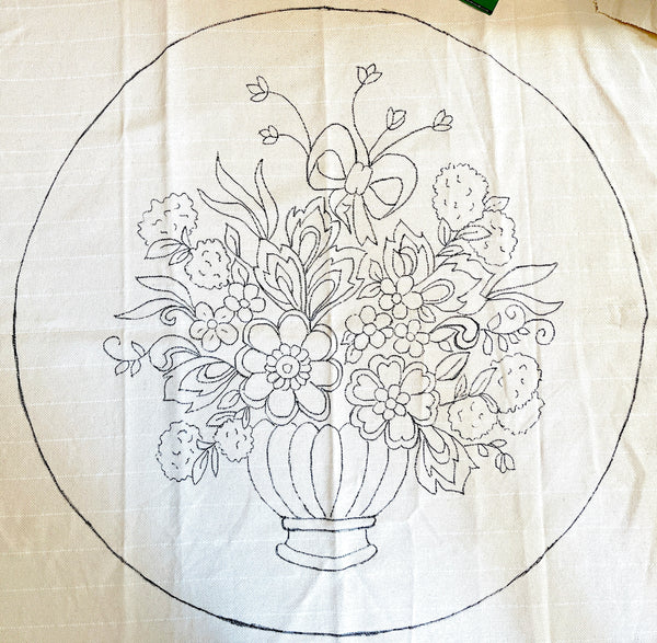 Discount Patterns - Delft Tile, on monk's cloth – Green Mountain Hooked ...